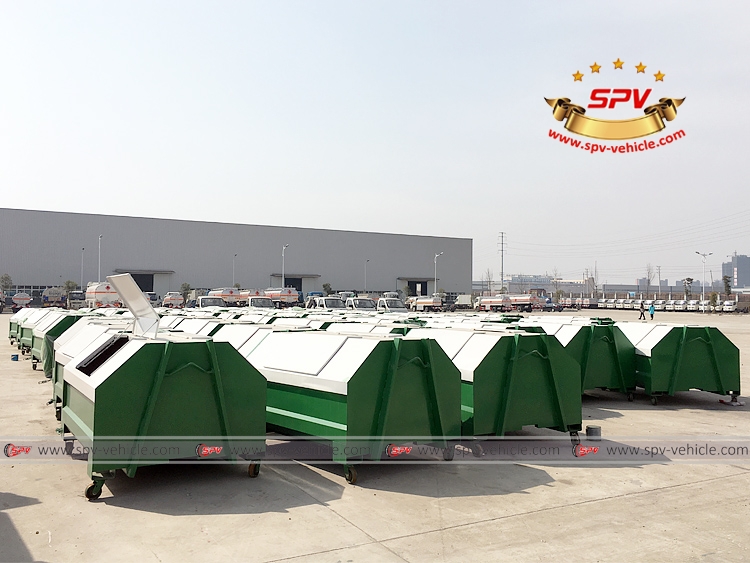 7 units of hook loader trucks with 50 units of garbage boxes are ...