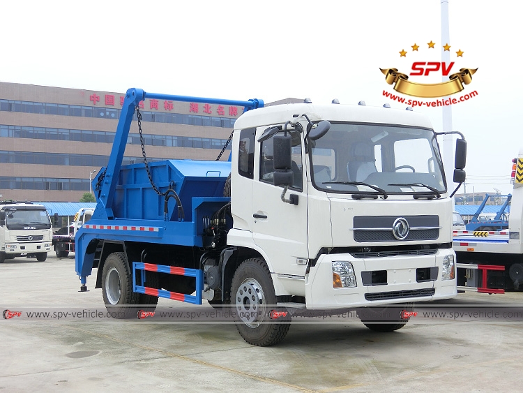 8 Tons Skip Container Truck, Skip Loader Truck, Swing arm Garbage Truck ...