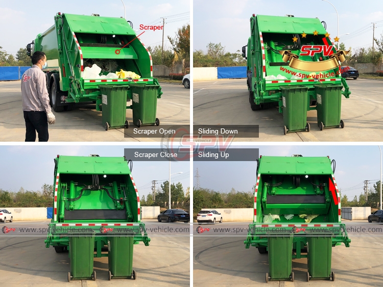 Garbage truck, garbage compactor, garbage skip loader, waste disposal ...