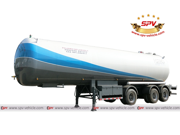 40,000 Litres LPG Tank Semi-trailer, LPG Delivery Trailer, Propane ...