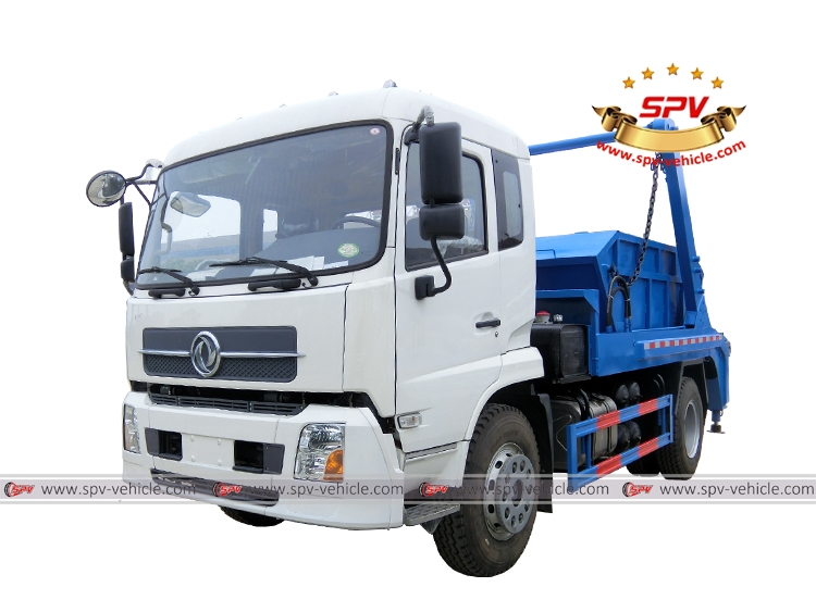 8 Tons Skip Container Truck, Skip Loader Truck, Swing arm Garbage Truck ...