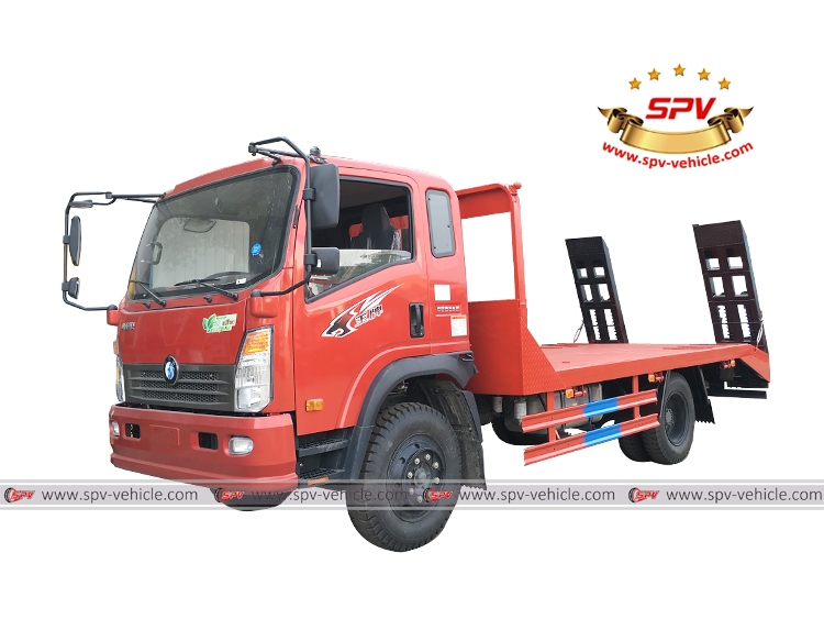 5 Tons Excavator Carrier Lorry, Flat Bed Truck, Construction Machine ...